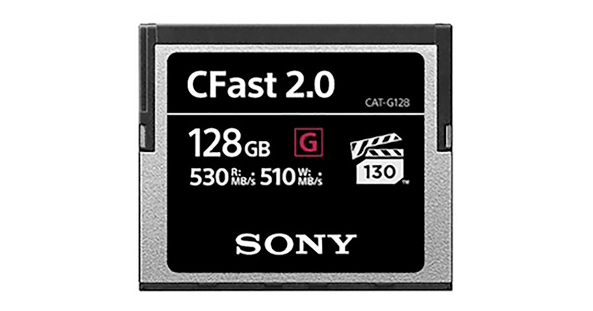 Sony Announces G Series CFast Memory Cards 510MB/s Write Speed