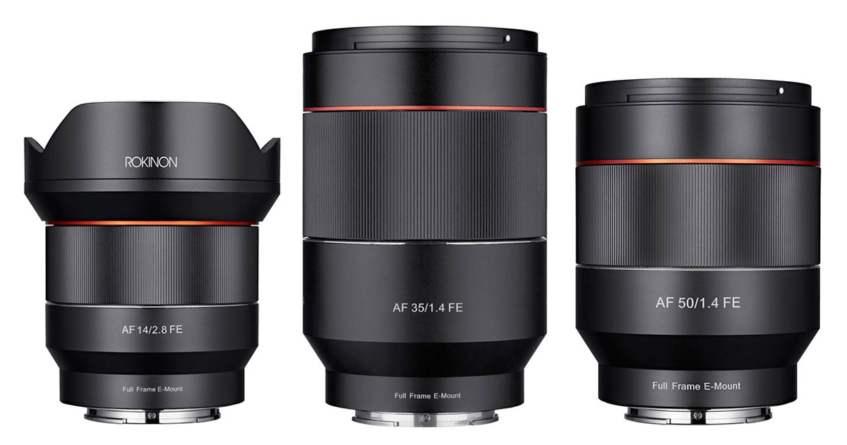 Save $428 on Rokinon AF 14mm, 35mm & 50mm FE Lens Kit